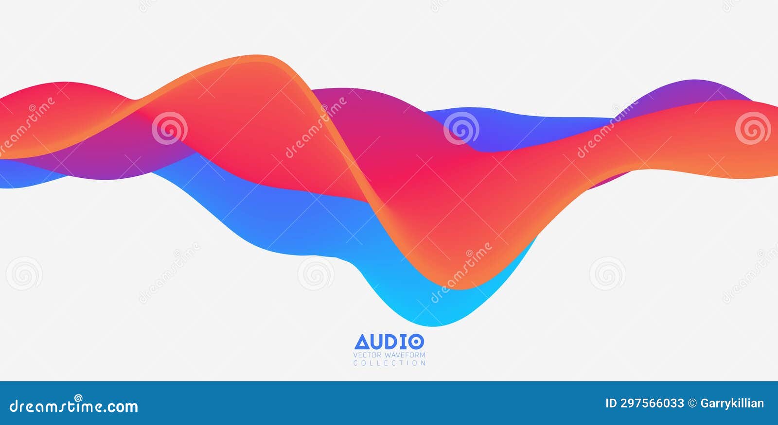 Sound Wave Visualiztion. 3D Colorful Solid Waveform. Voice Sample ...