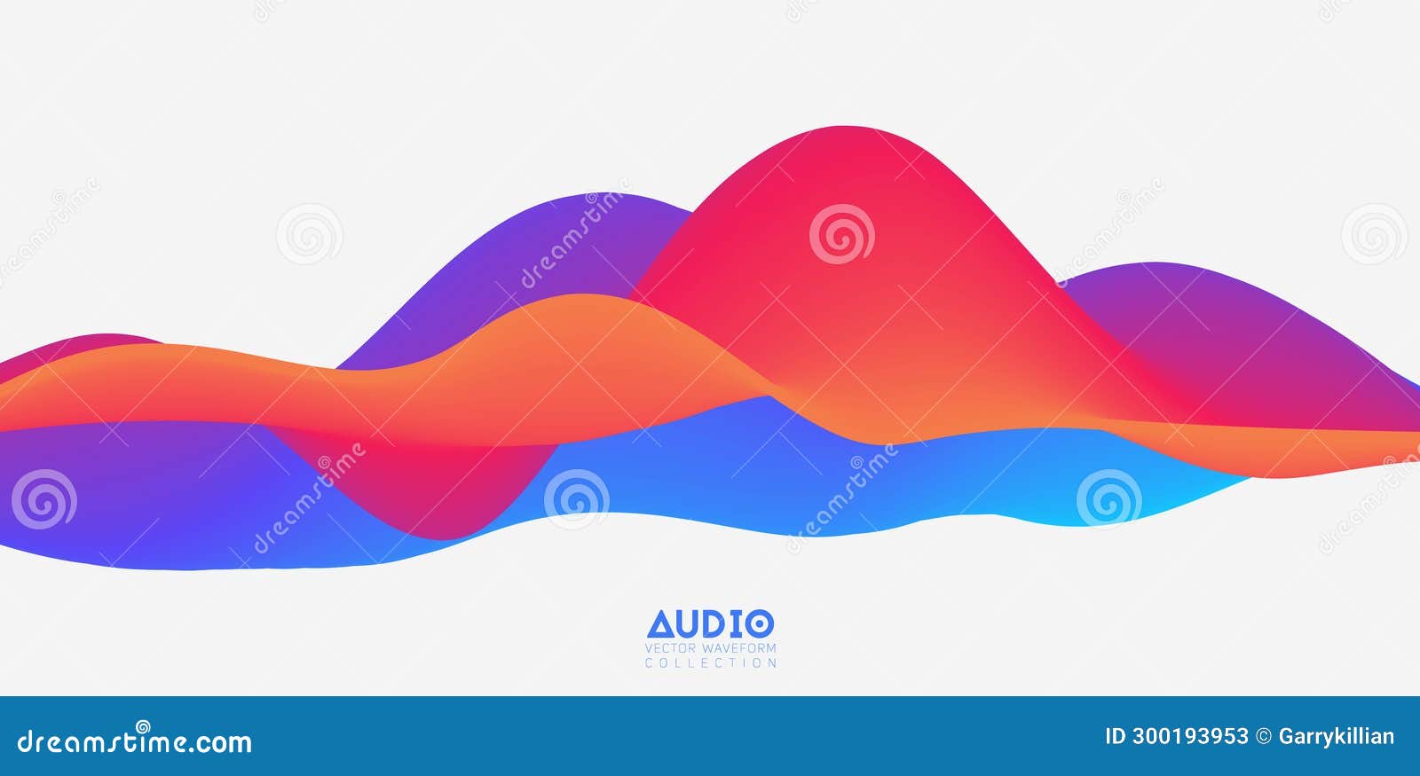 Sound Wave Visualiztion. 3D Colorful Solid Waveform. Voice Sample ...
