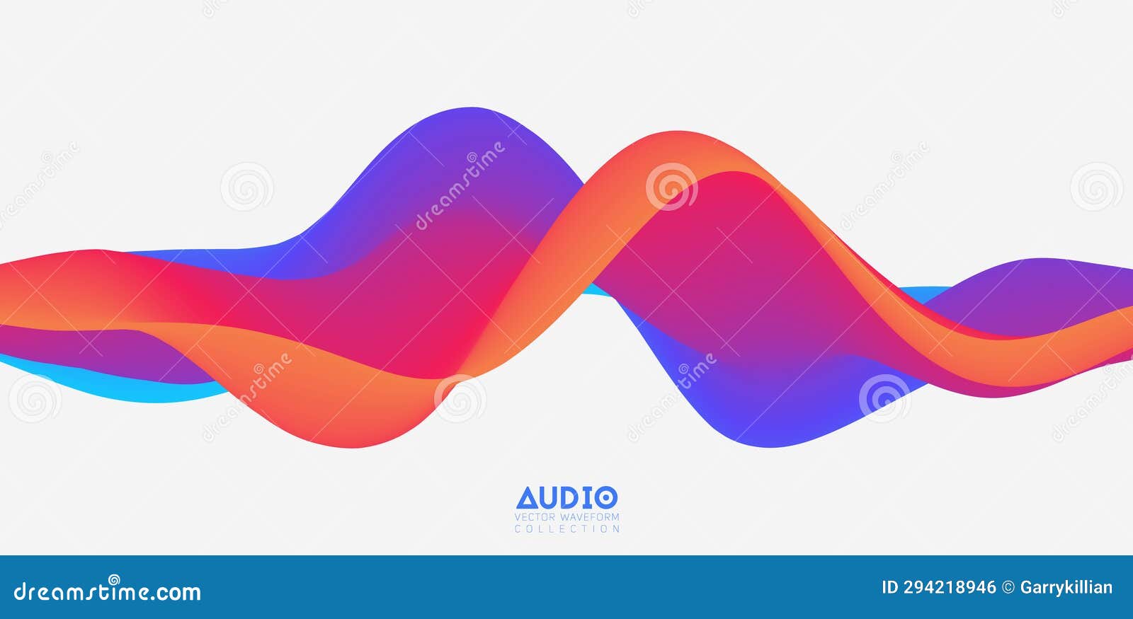 Sound Wave Visualiztion. 3D Colorful Solid Waveform. Voice Sample ...