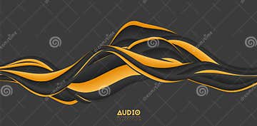 Sound Wave Visualiztion. 3D Solid Waveform. Voice Sample Pattern. Stock ...