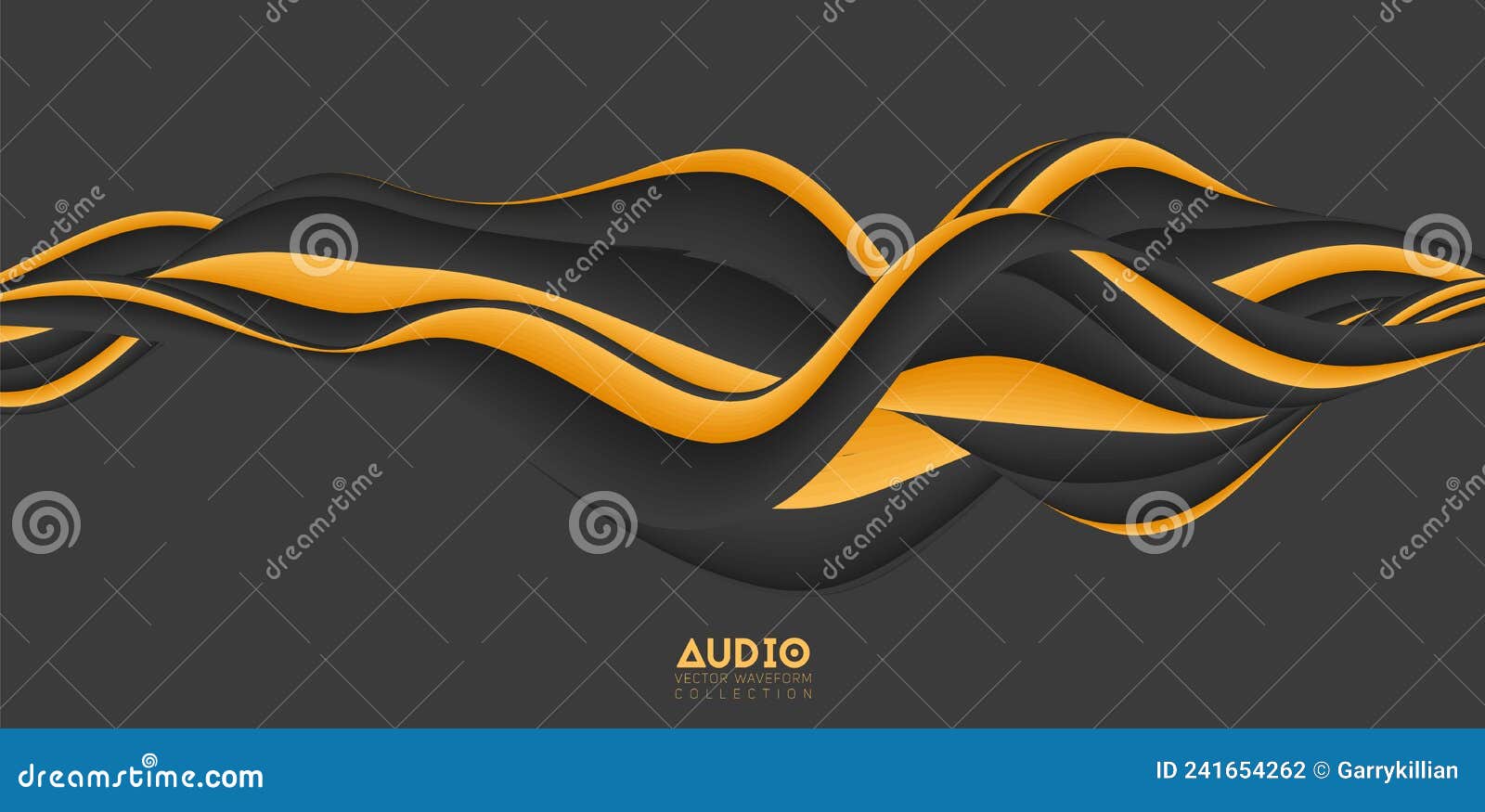 Sound Wave Visualiztion. 3D Solid Waveform. Voice Sample Pattern. Stock ...