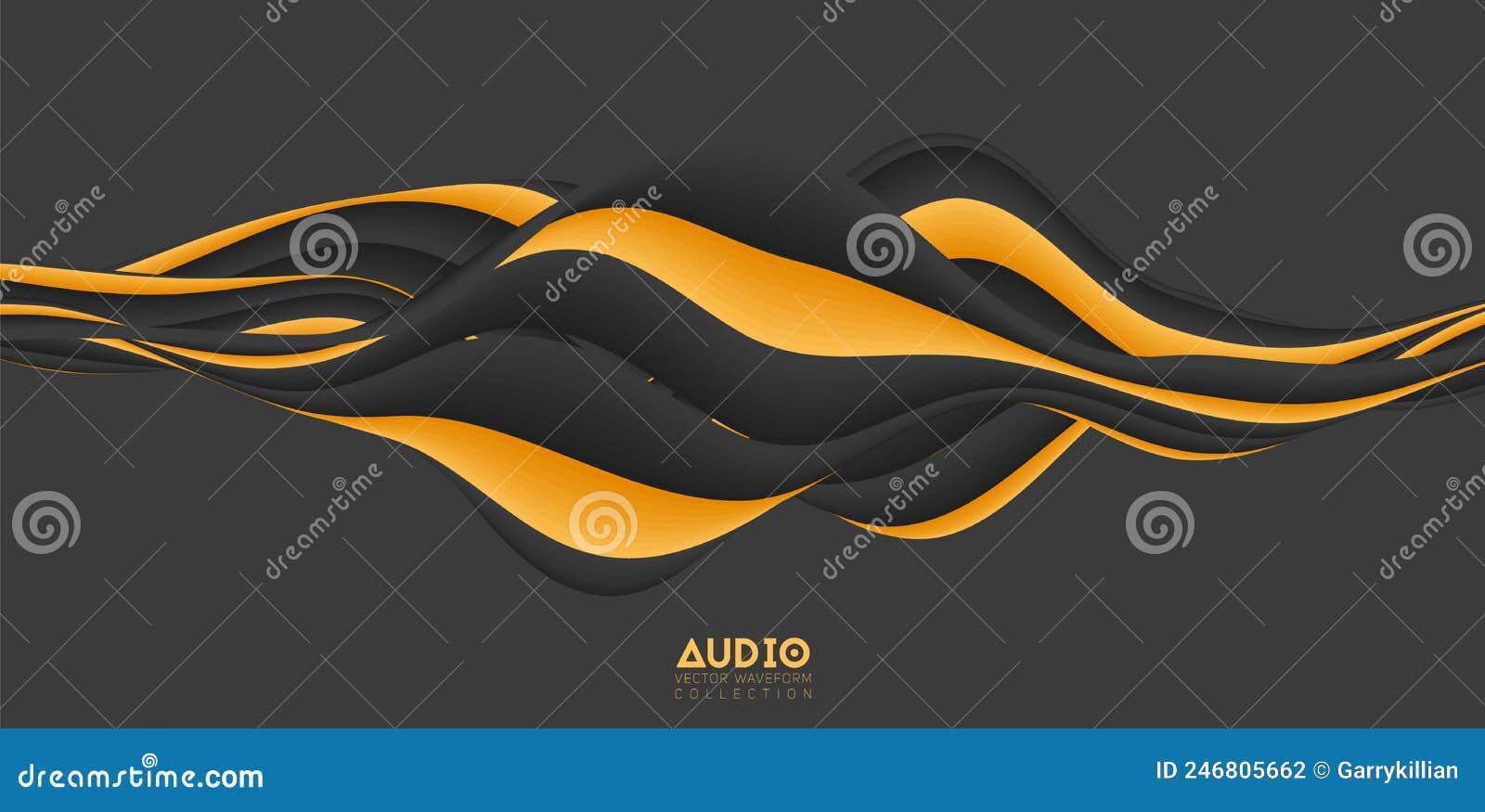 Sound Wave Visualiztion. 3D Solid Waveform. Voice Sample Pattern. Stock ...