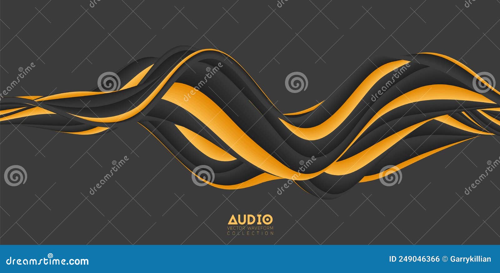 Sound Wave Visualiztion. 3D Solid Waveform. Voice Sample Pattern. Stock ...
