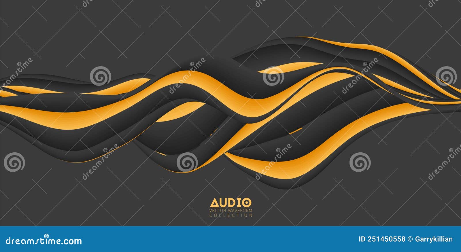 Sound Wave Visualiztion. 3D Solid Waveform. Voice Sample Pattern. Stock ...