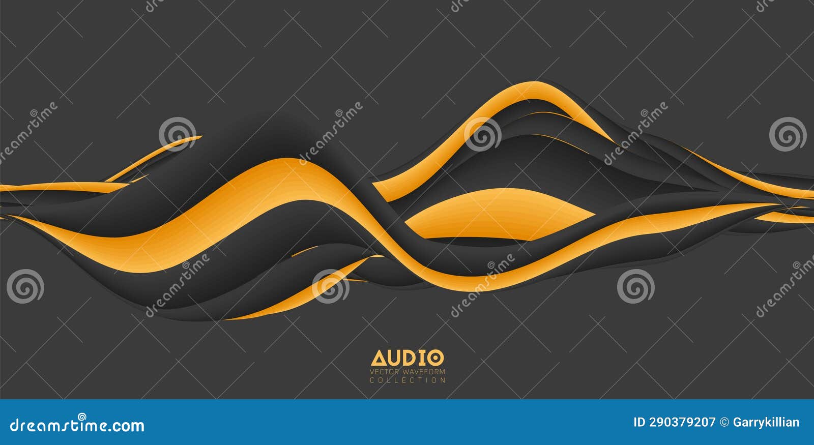 Sound Wave Visualiztion. 3D Solid Waveform. Voice Sample Pattern. Stock ...