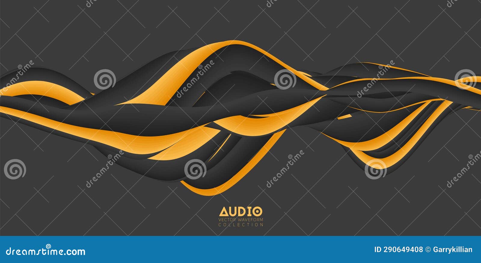 Sound Wave Visualiztion. 3D Solid Waveform. Voice Sample Pattern. Stock ...