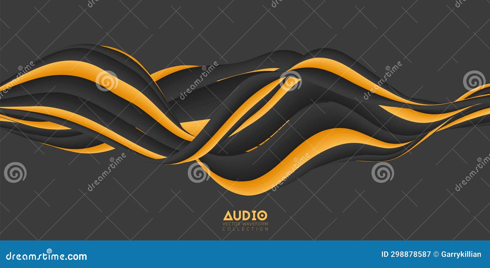 Sound Wave Visualiztion. 3D Solid Waveform. Voice Sample Pattern. Stock ...