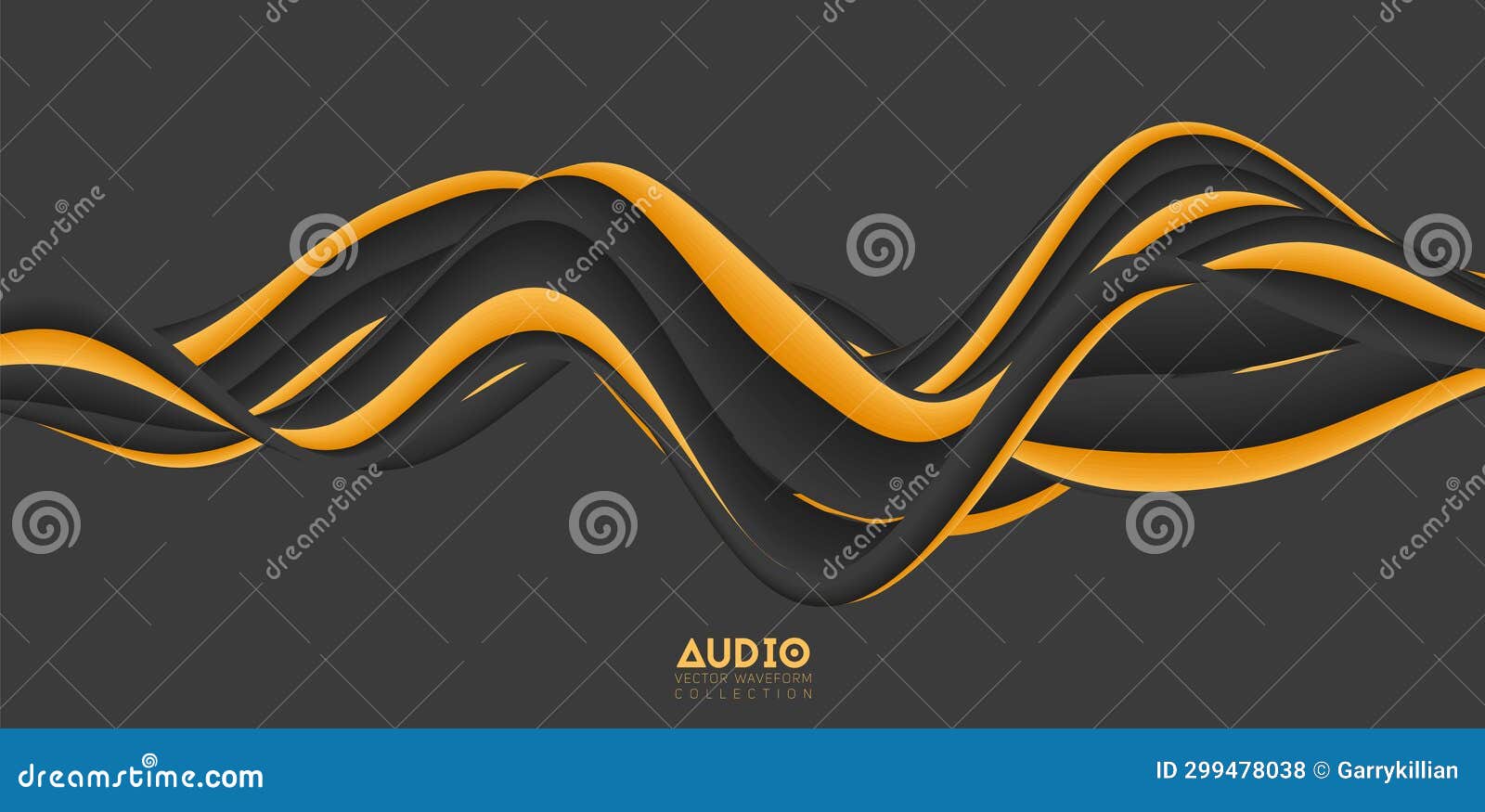 Sound Wave Visualiztion. 3D Solid Waveform. Voice Sample Pattern. Stock ...