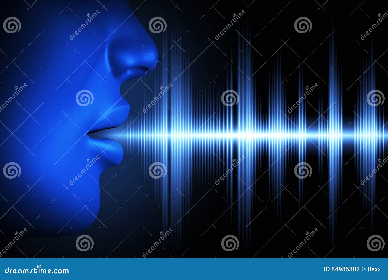 Sound wave of voice stock illustration. Illustration of digital - 84985302
