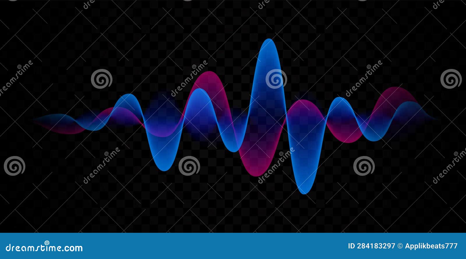 Sound Wave Voice Line or Pulse Abstract Background Stock Vector ...