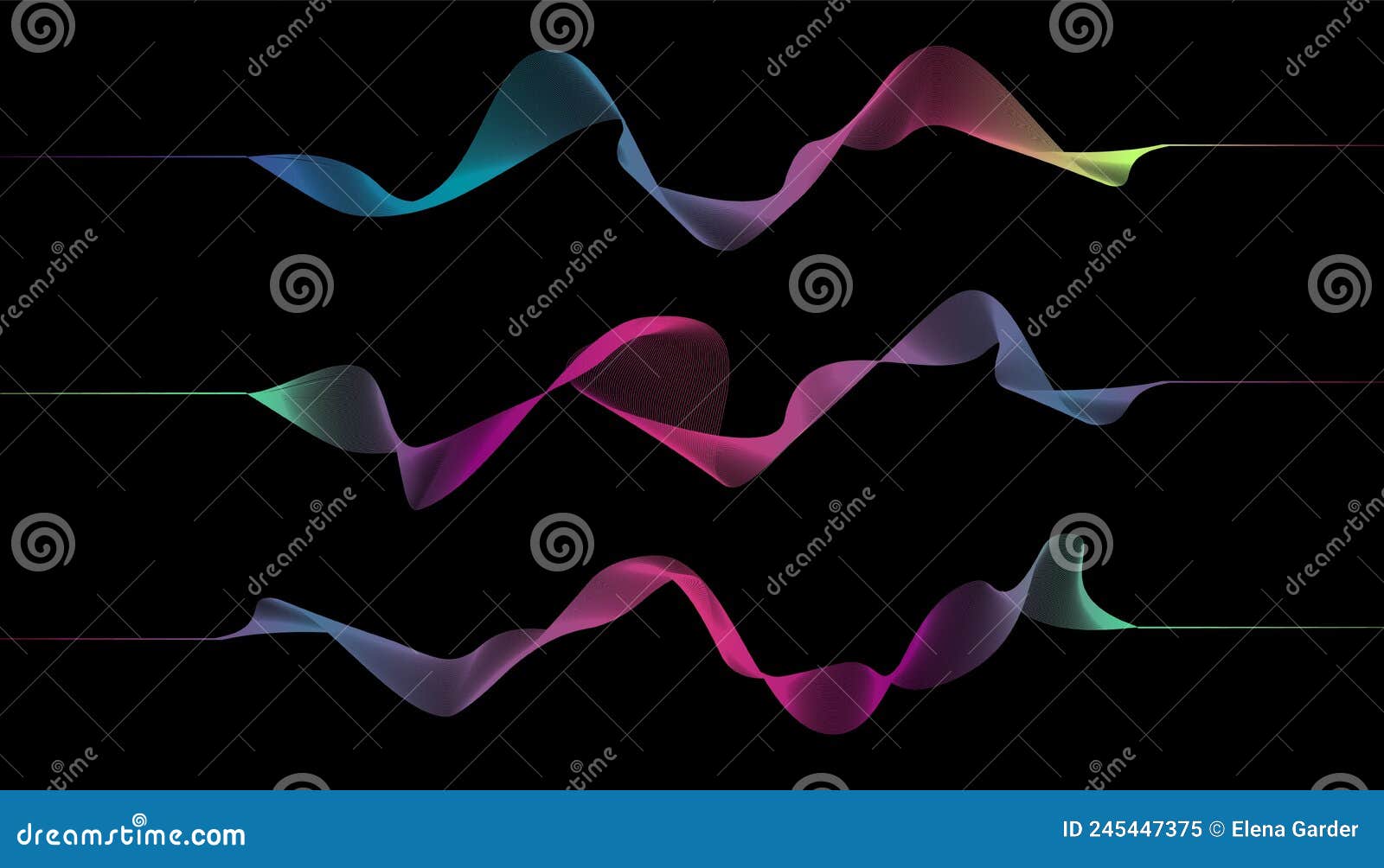 Sound wave. Voise spectrum stock vector. Illustration of digital ...