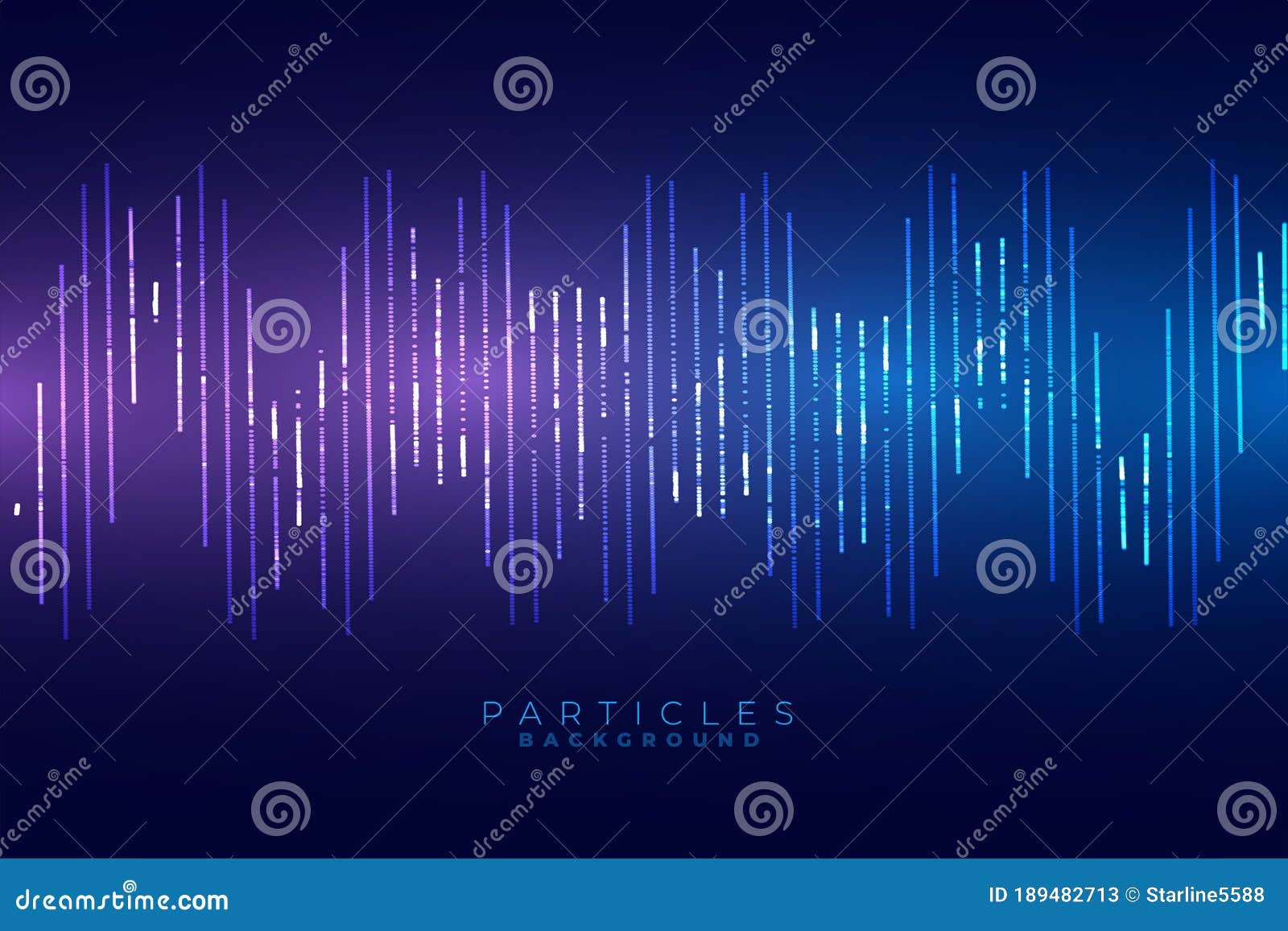 Sound Waveform Blue Technology Style Background Design Stock Vector ...
