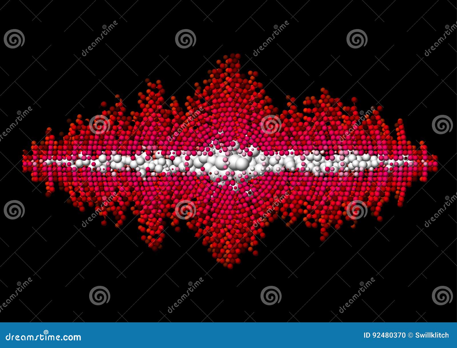 Sound Waveform Made of Chaotic Balls Stock Vector - Illustration of ...