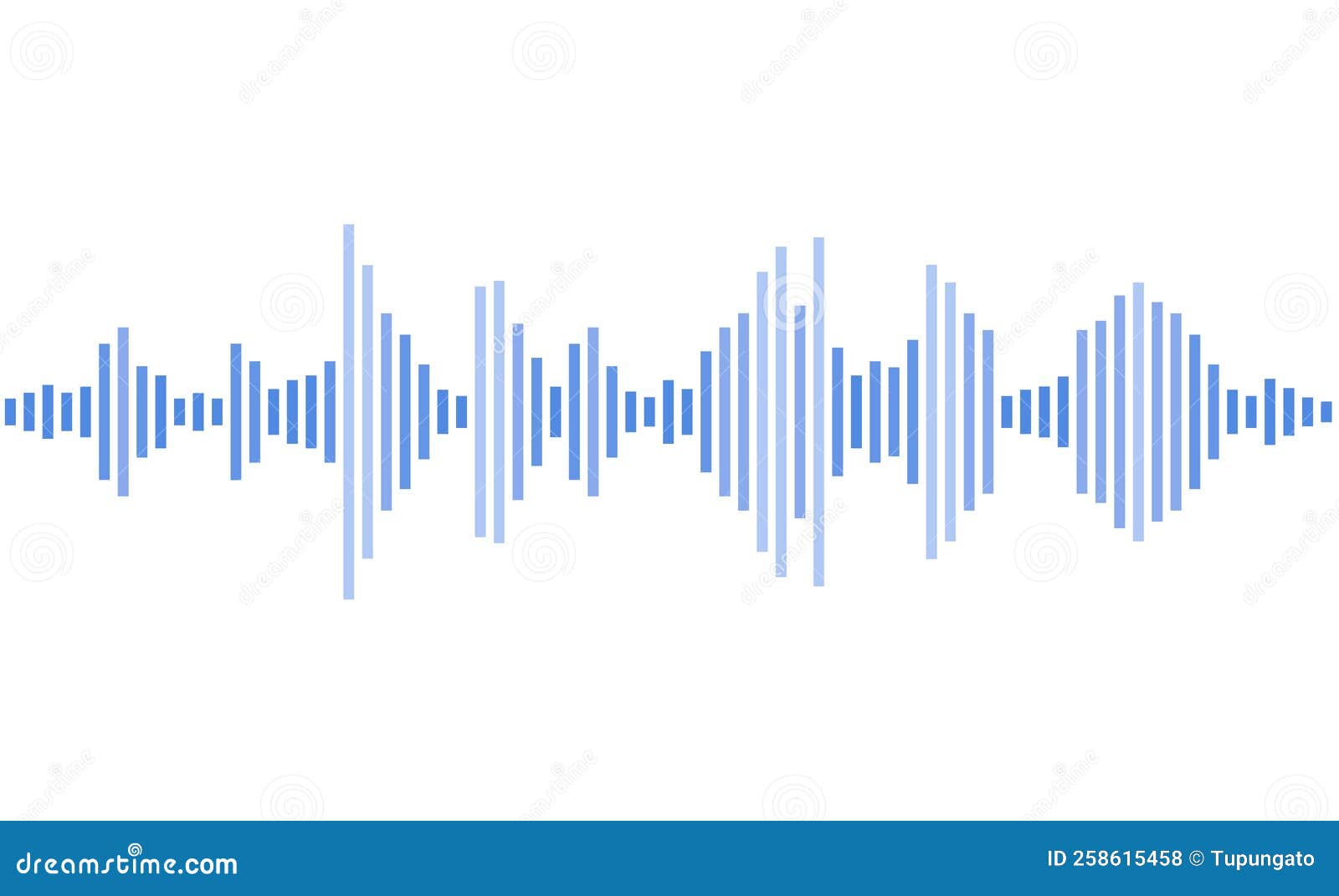 Sound Waveform Simple Blue Pattern Stock Vector - Illustration of ...
