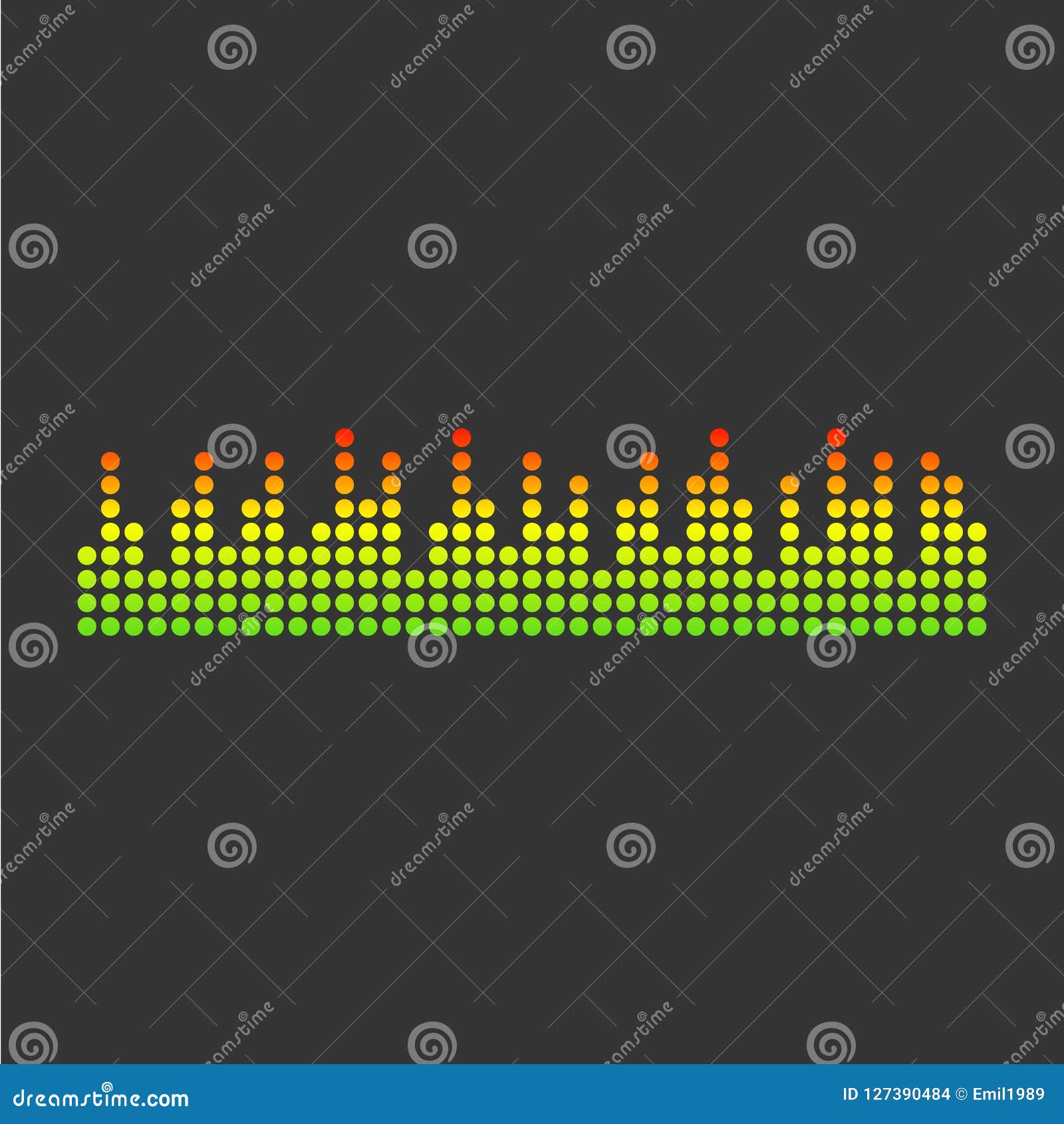 Sound waveforms icon pixel stock vector. Illustration of music - 127390484
