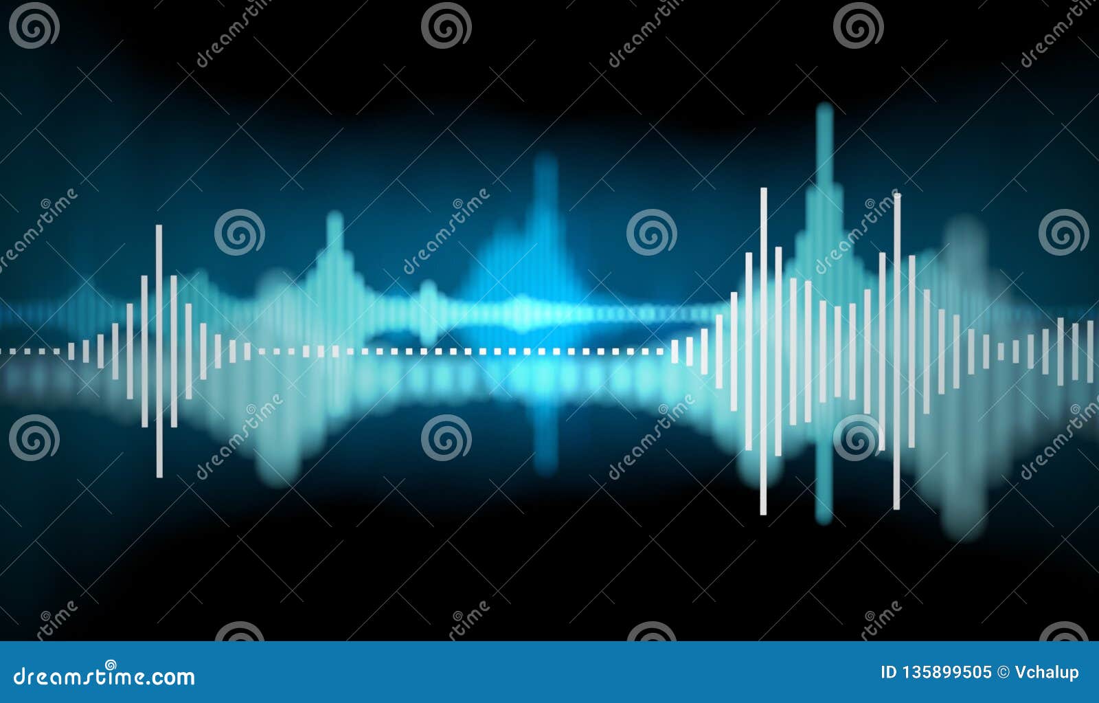 Sound Waves - Abstract Background. 3D Rendered Illustration. Stock ...