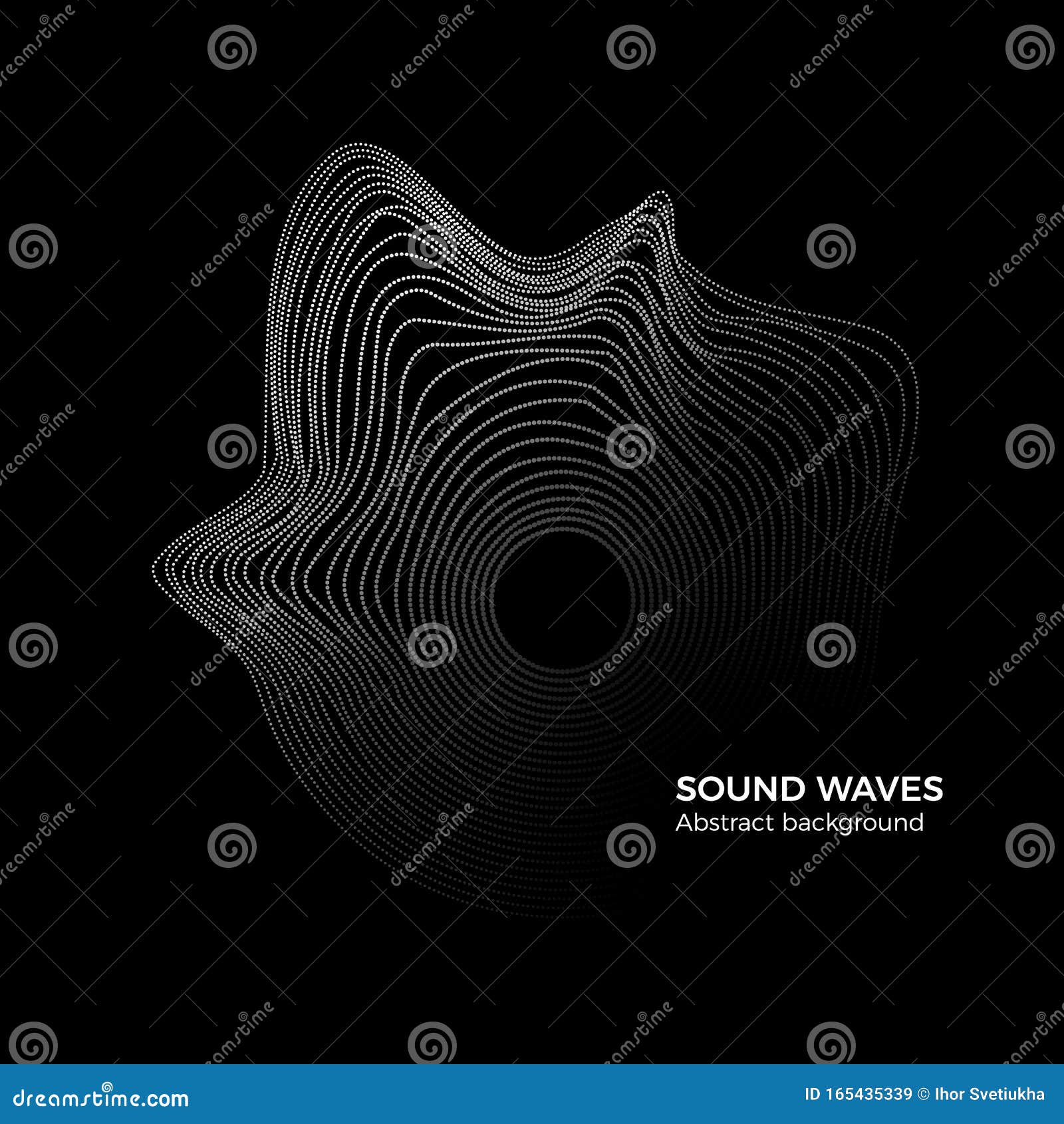 Sound Waves Abstract Background. Music Equalizer Motion Effect. Digital ...