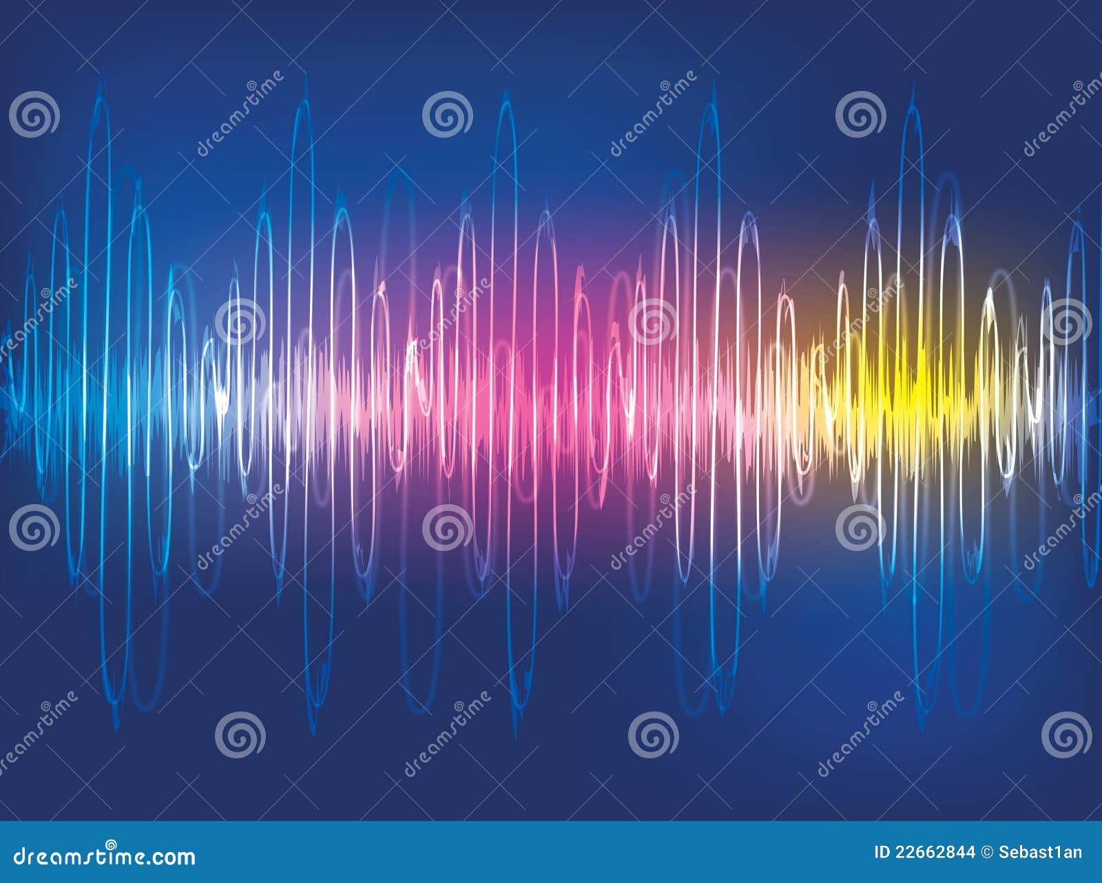 Sound waves Background stock illustration. Illustration of pattern ...