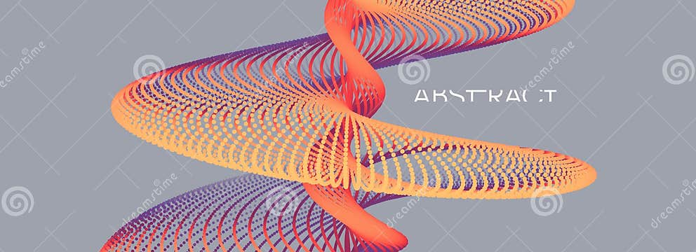 Sound Waves Big Data Visualization Array With Dynamic Particles