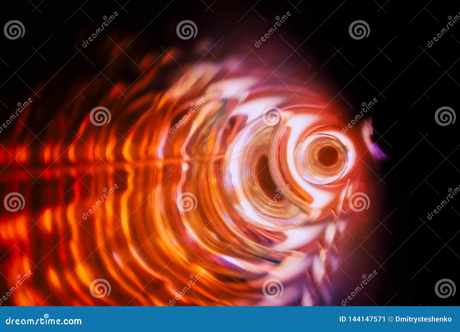 Sound Waves in the Dark in Full Color Stock Image - Image of background ...