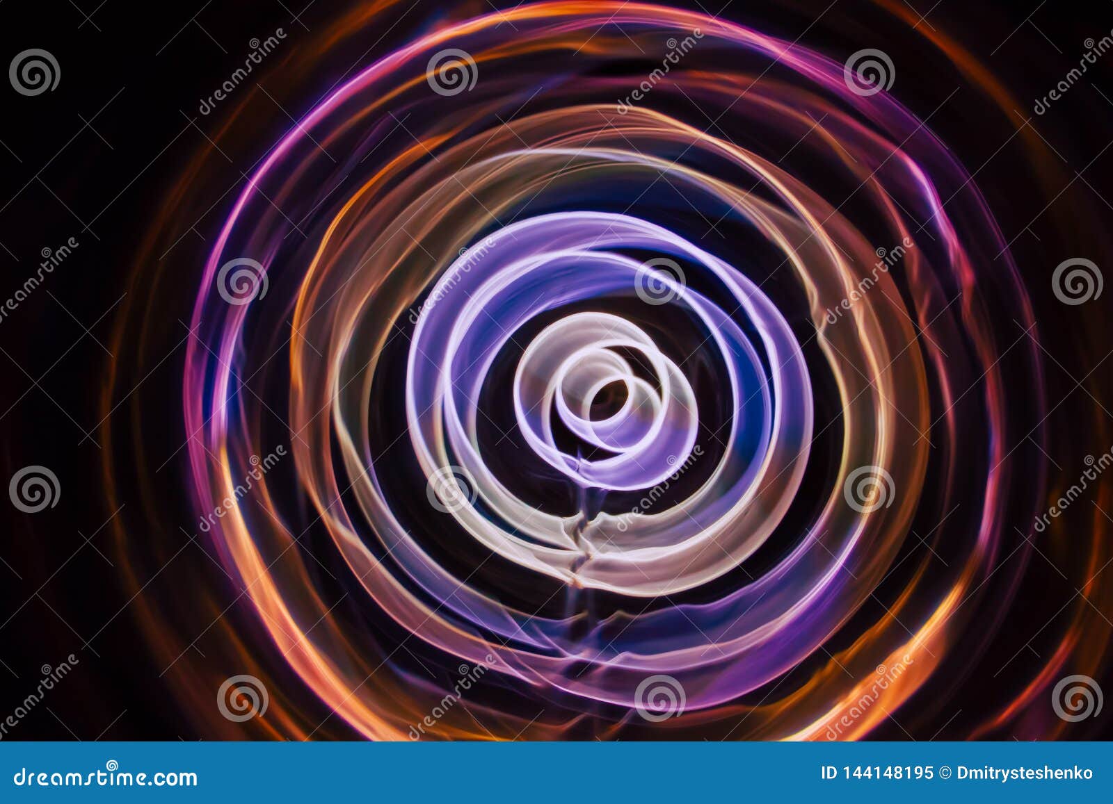 Sound Waves in the Dark in Full Color Stock Image - Image of ...