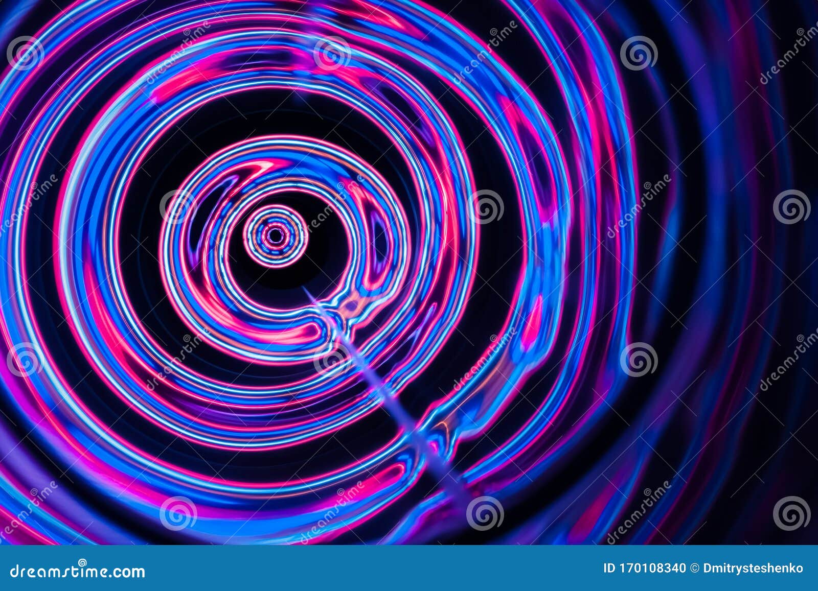 Sound Waves in the Dark in Full Color Stock Photo - Image of high ...