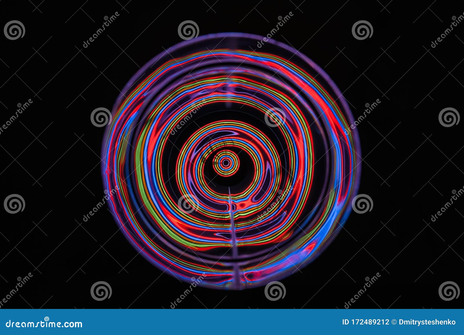 Sound Waves in the Dark in Full Color Stock Photo - Image of audio ...