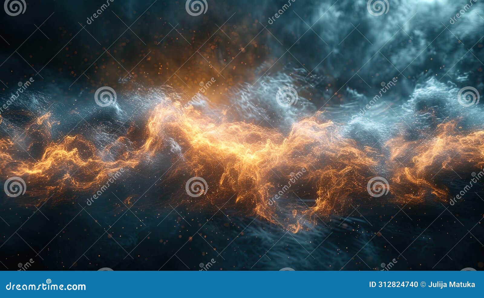 Sound Waves Depicted As Waves of Shimmering Dust Rolling Across a Dark ...