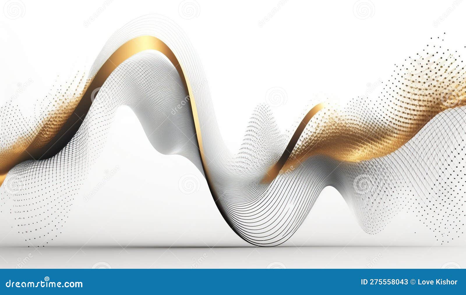 Sound Waves. Dynamic Effect. Illustration with Particle Wave Flow. AI ...