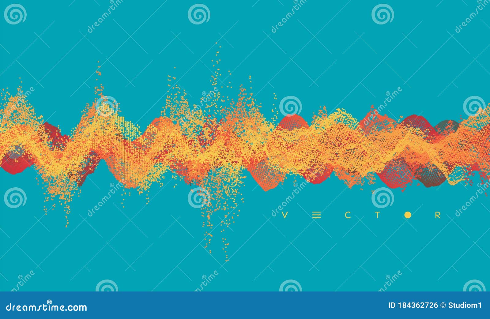 Sound Waves. Dynamic Effect. Vector Illustration with Particle Stock ...