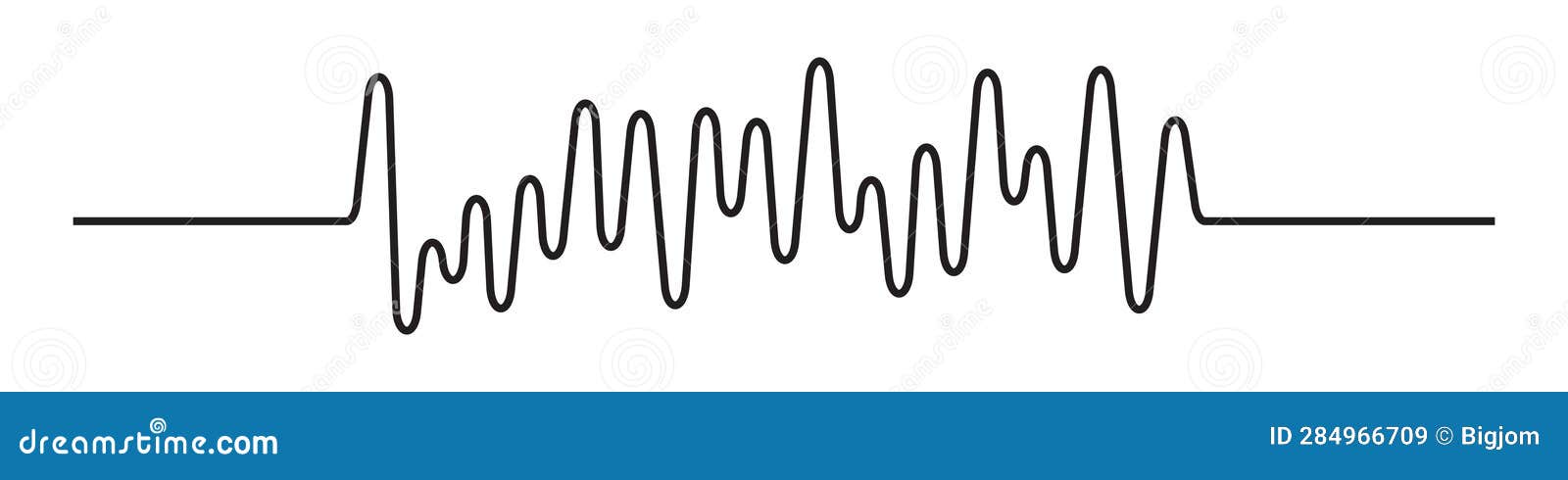 Sound Waves Icon on White Background. Music Audio Frequency Stock ...