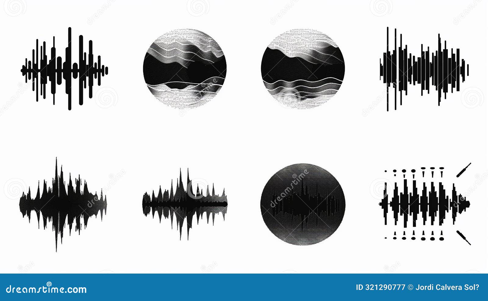 Sound Waves Icons. Vector Illustration Stock Illustration ...