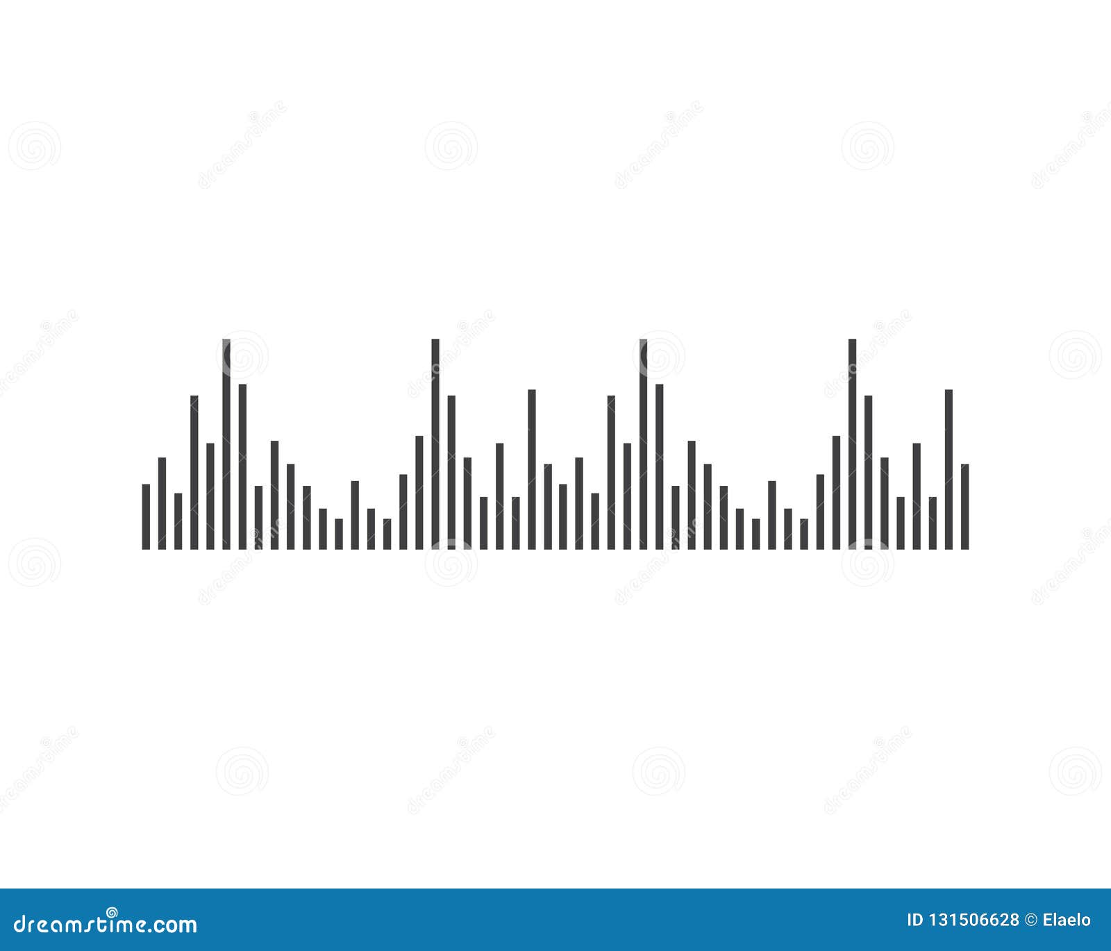 Sound Waves Illustration Design Template Stock Vector - Illustration of ...