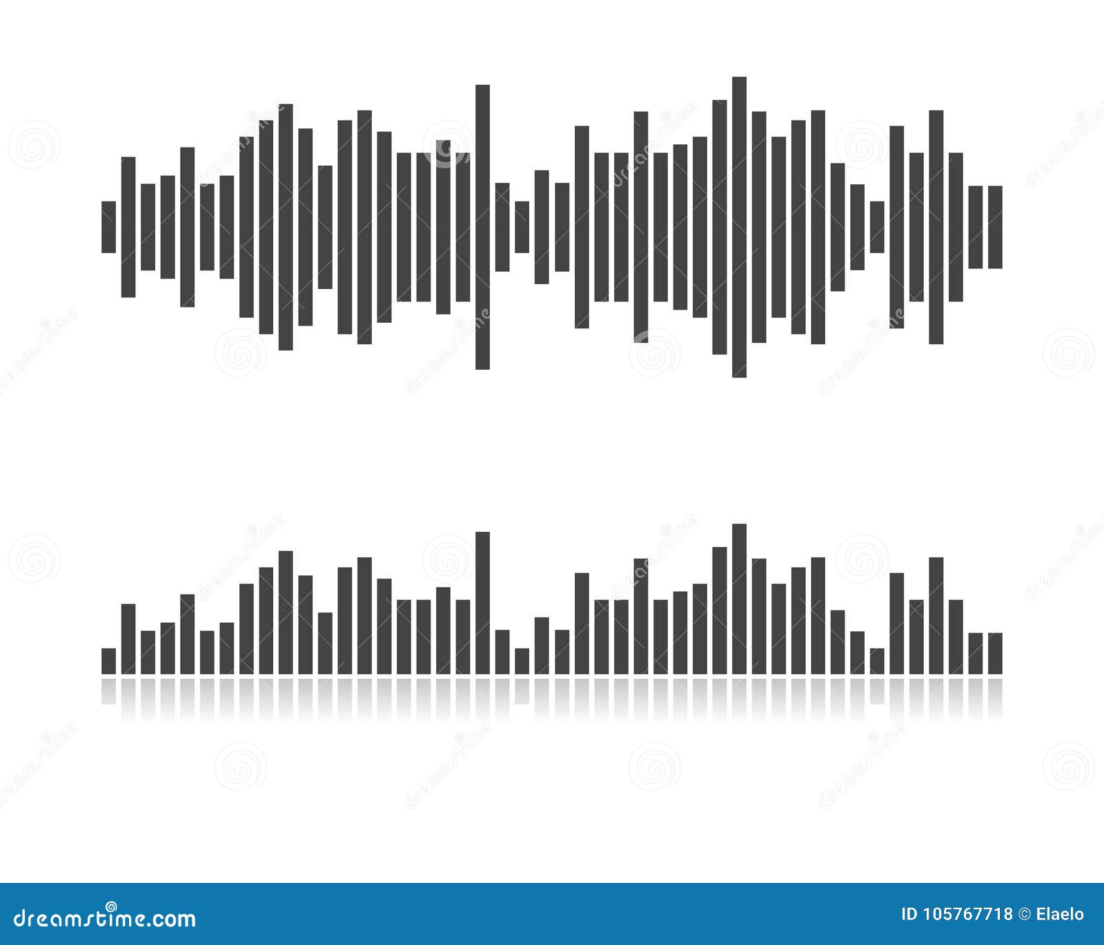 Sound waves illustration stock vector. Illustration of level - 105767718