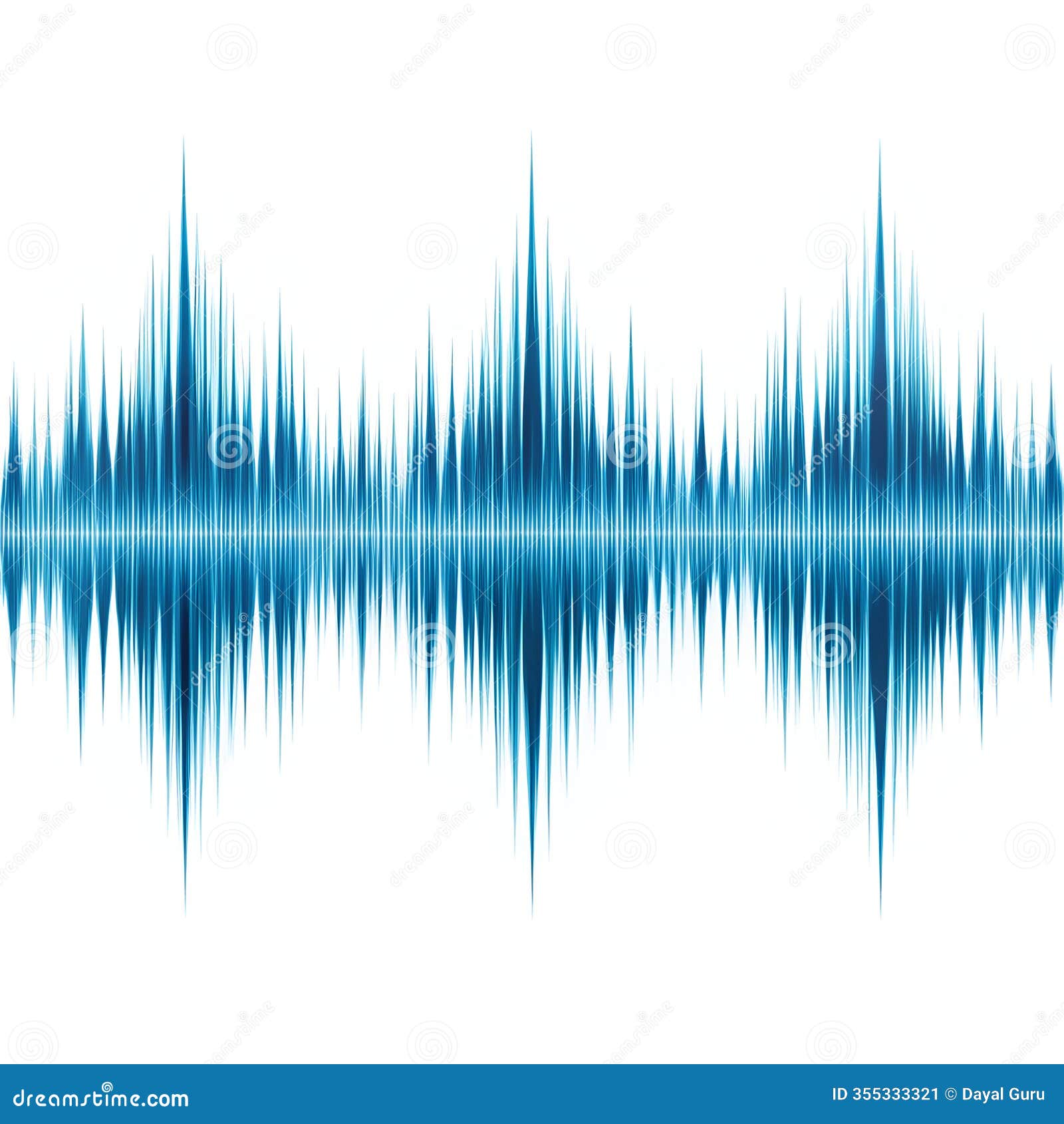 Sound Waves Isolated on White Background, Audio Waves Stock ...