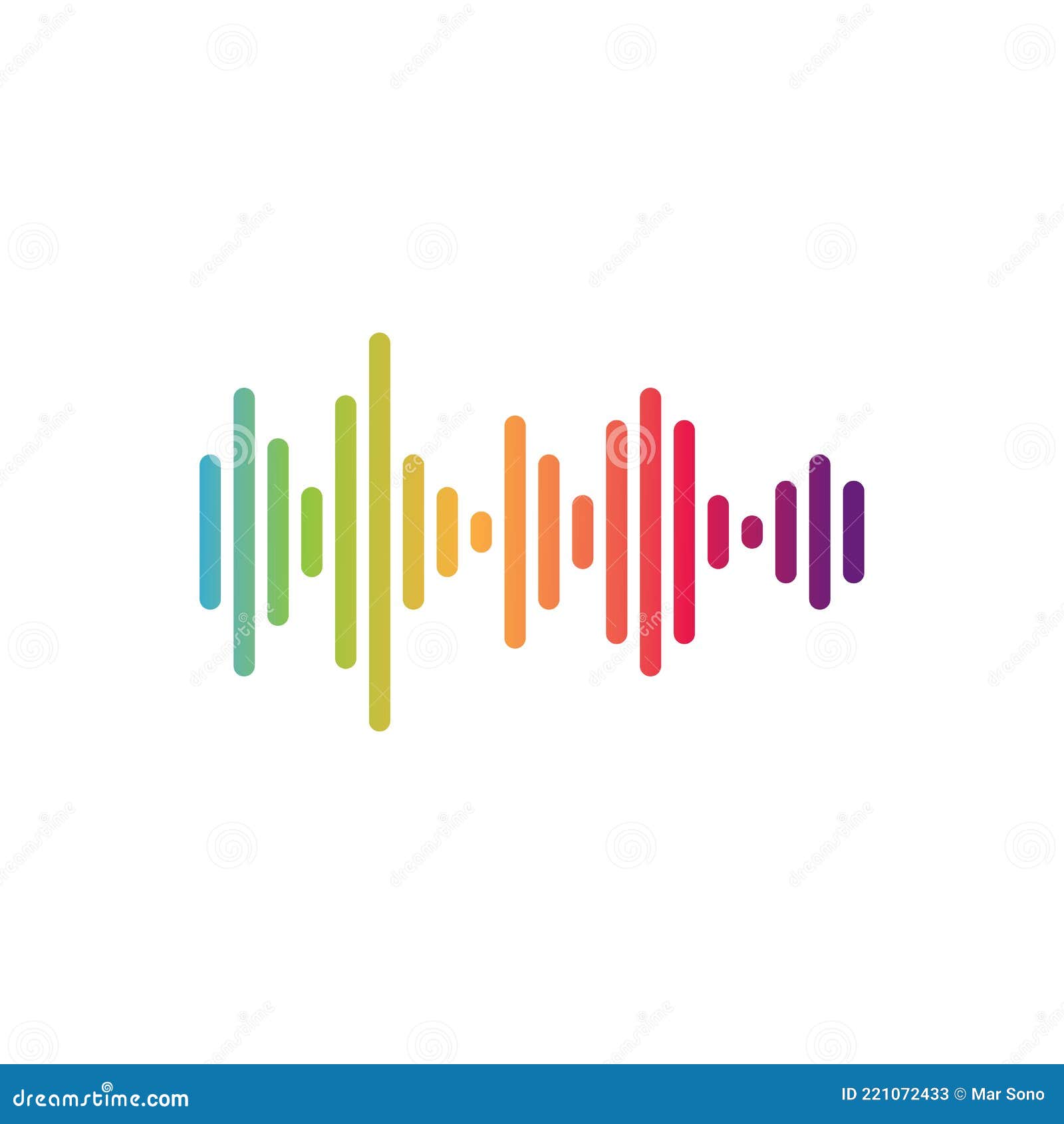 Sound Waves Logo Line Vector Stock Vector - Illustration of equalizer ...