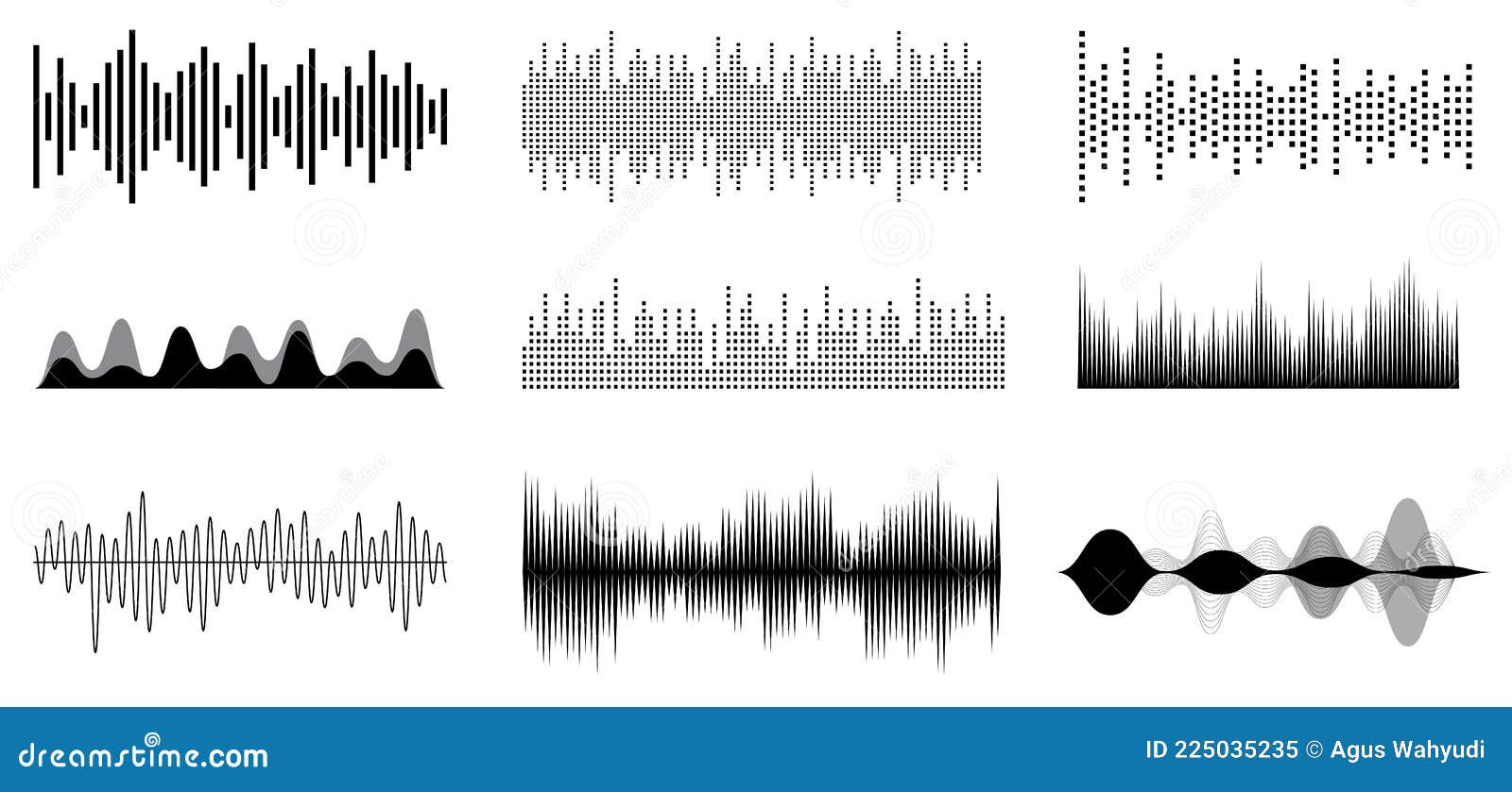 Black And White Music Waves