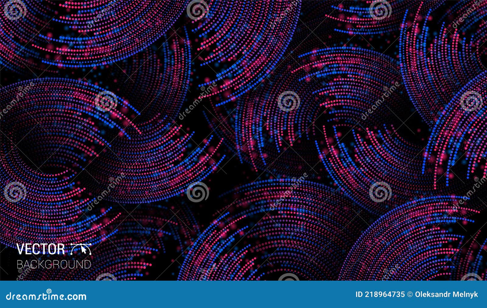 Sound Waves Oscillating Dark Purple Blue Light Wave Abstract Technology ...