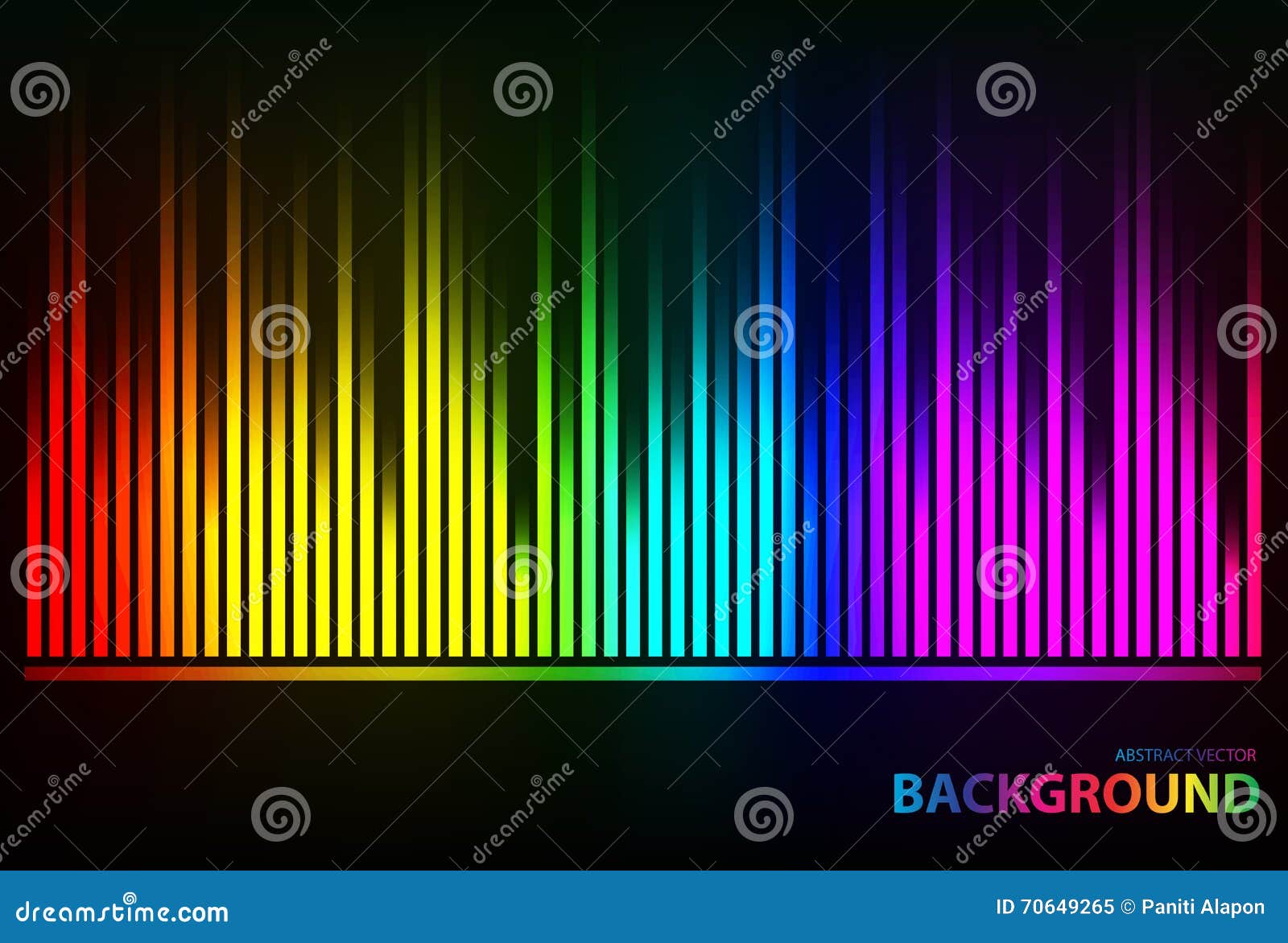 Sound Waves Oscillating Glow Colorful Light Stock Vector - Illustration ...