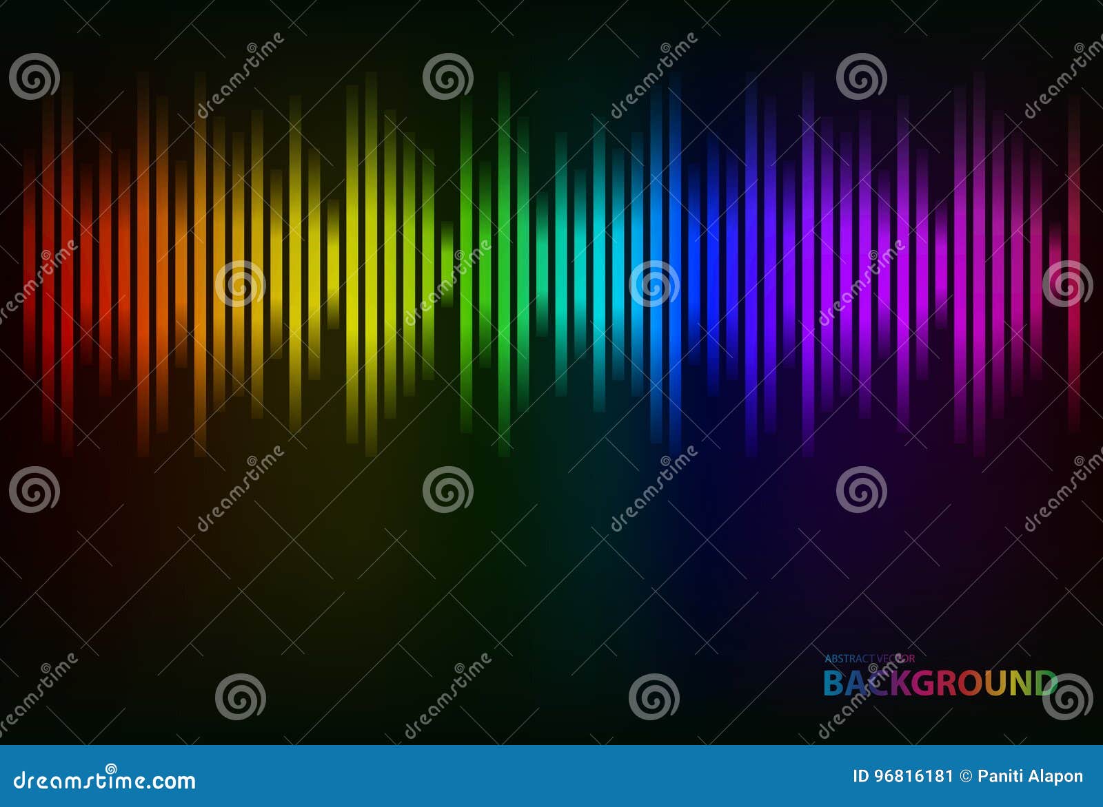 Sound Waves Oscillating Glow Colorful Light Stock Vector - Illustration ...