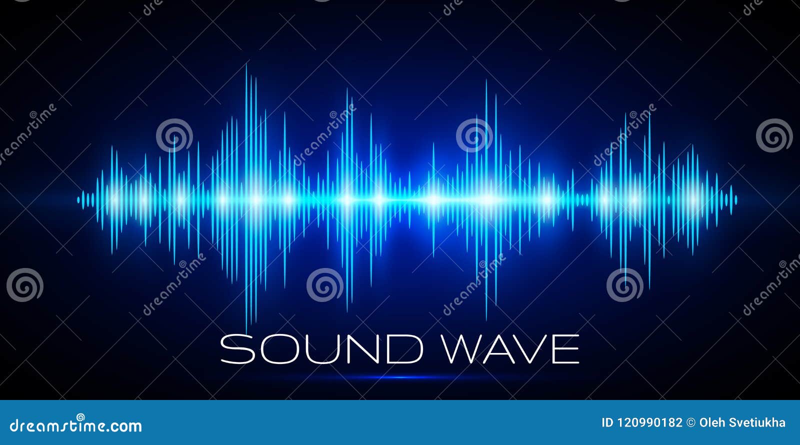 Sound Waves Oscillating Glow Light, Digital Wave, Abstract Technology ...