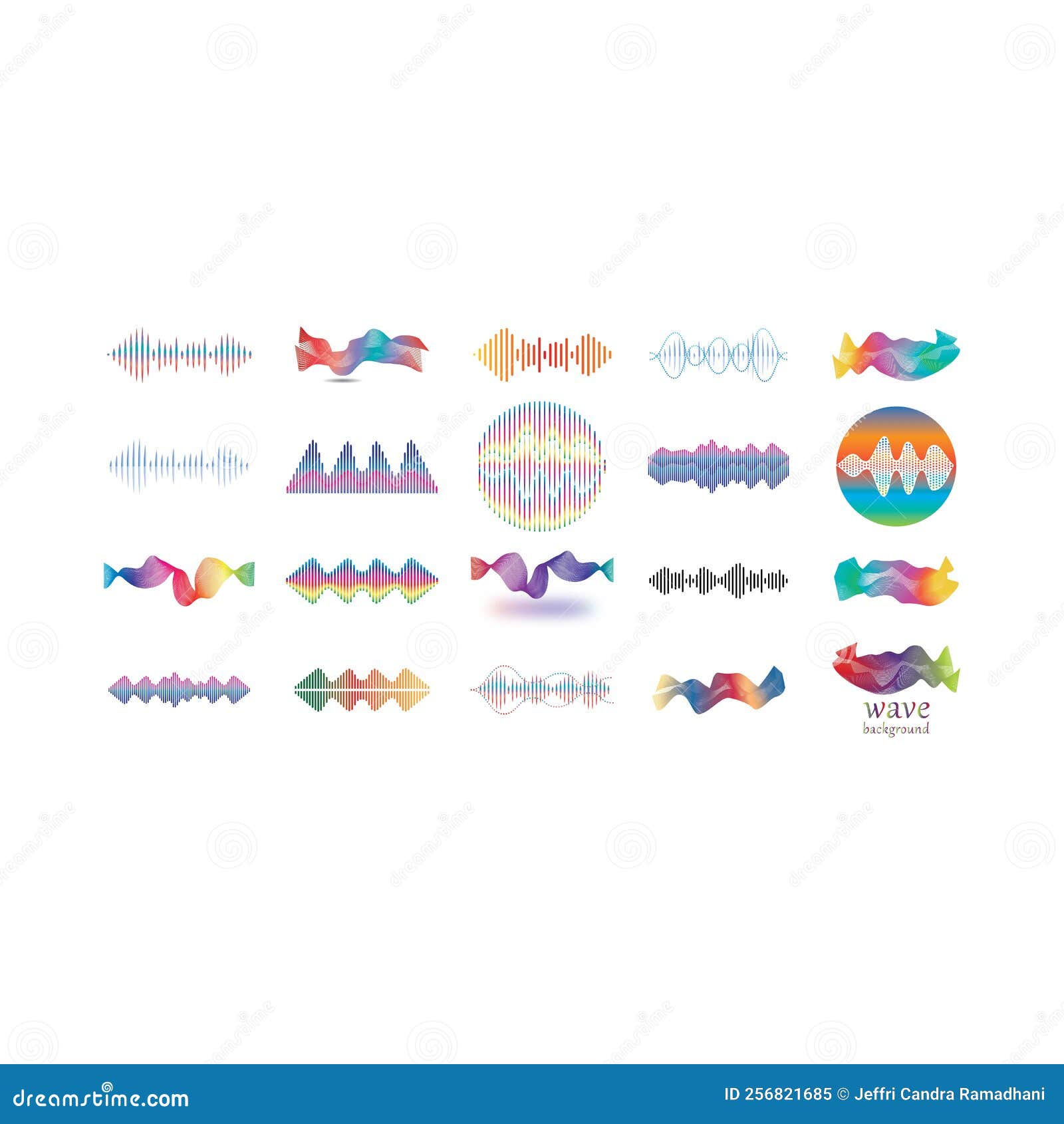 Sound Waves Set Vector Illustration Stock Vector - Illustration of ...