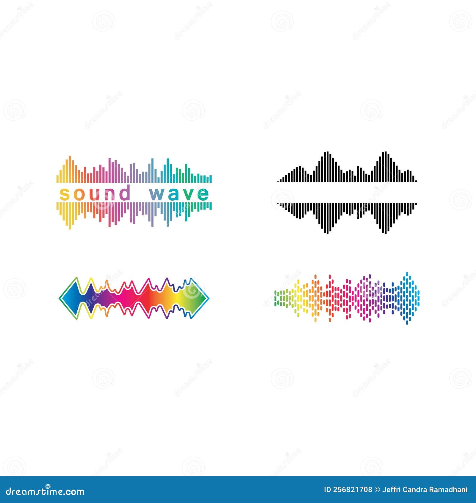 Sound Waves Set Vector Illustration Stock Vector - Illustration of club ...