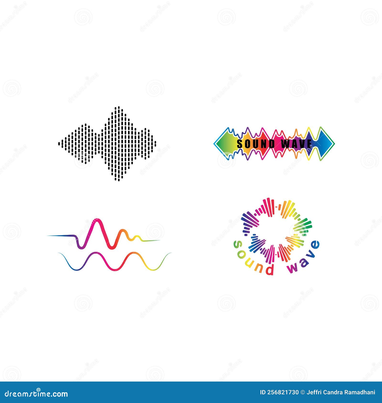 Sound Waves Set Vector Illustration Stock Vector - Illustration of ...