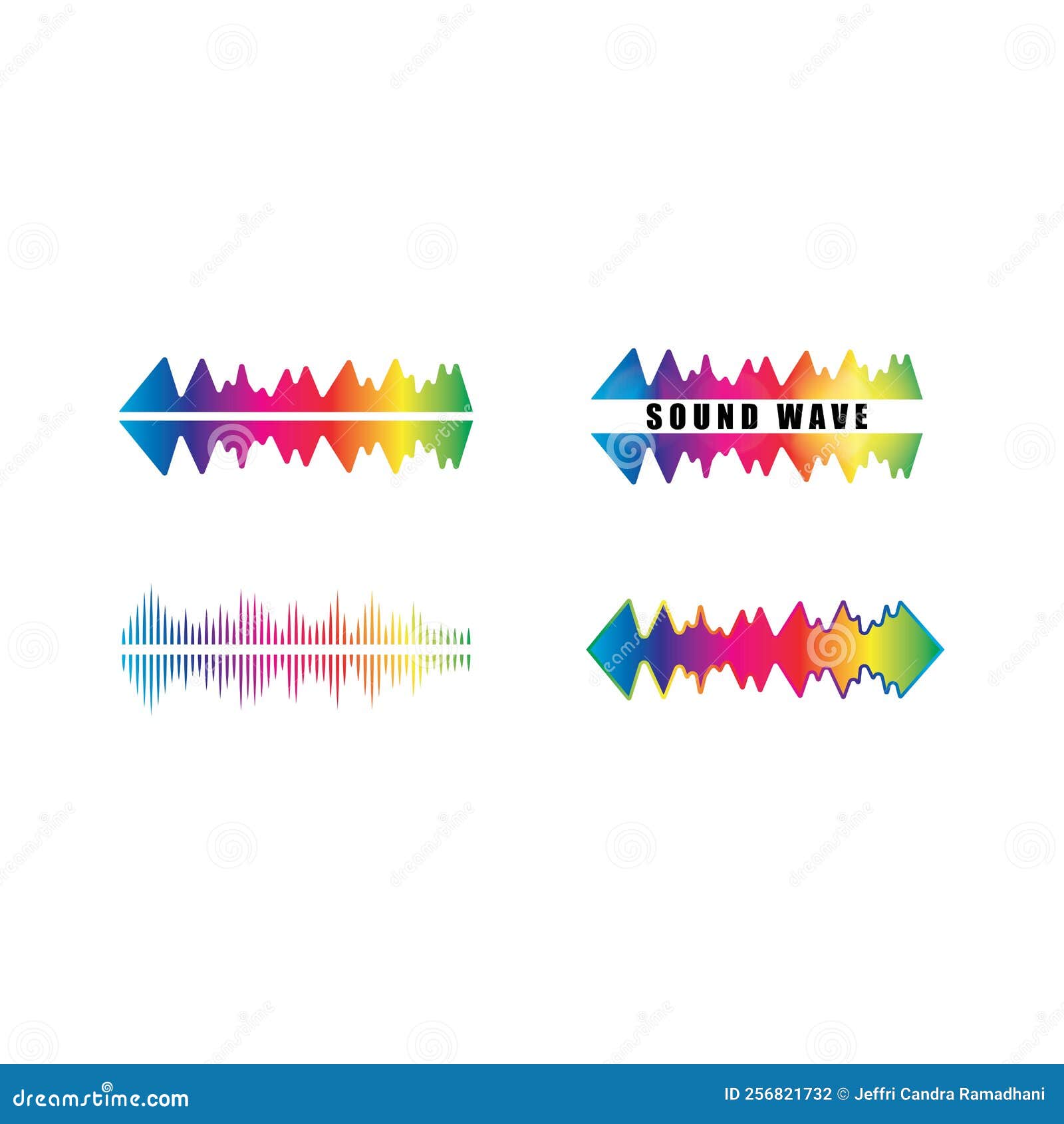 Sound Waves Set Vector Illustration Stock Vector - Illustration of ...