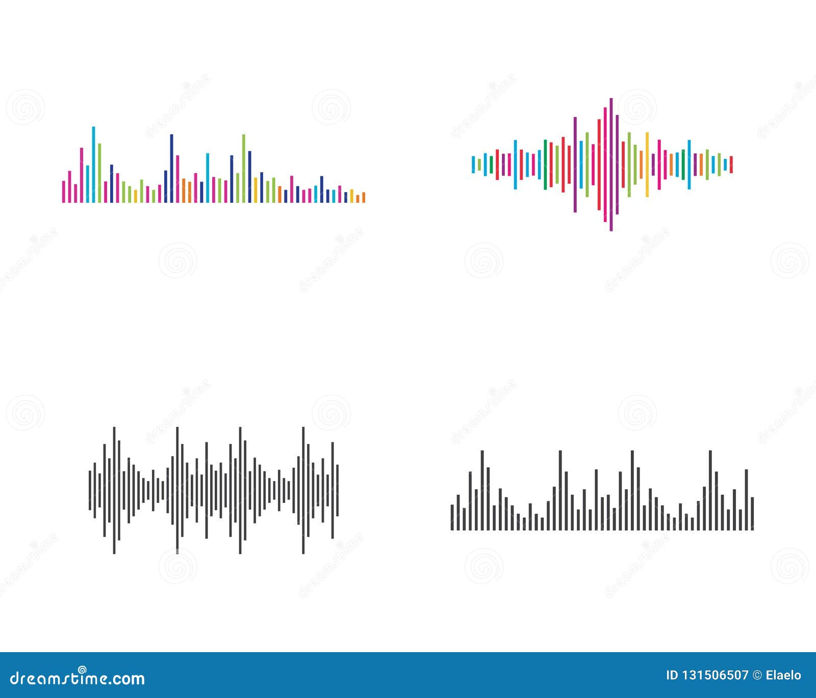 Sound Waves Vector Design Template Stock Vector - Illustration of ...