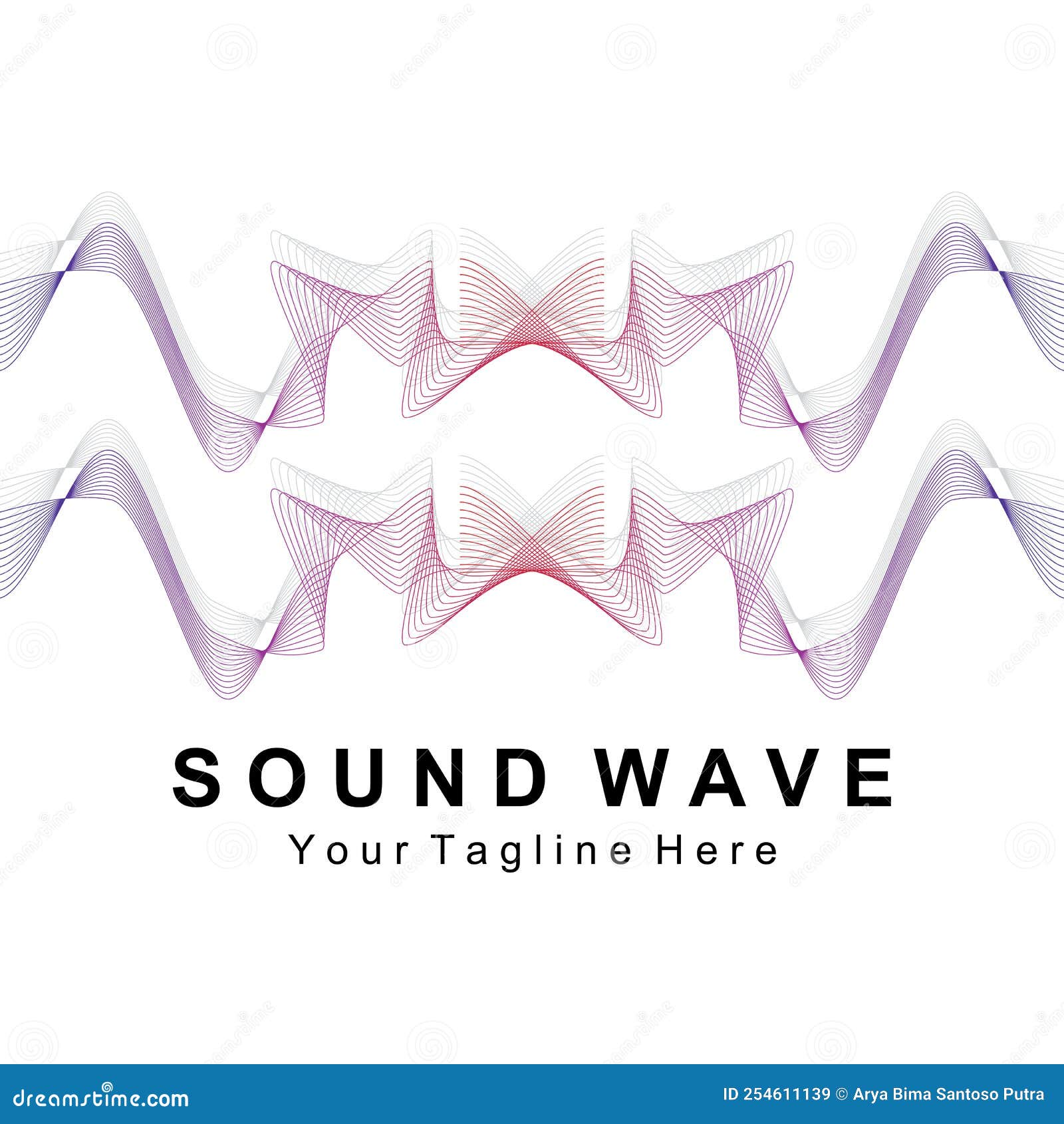 Sound Waves Vector Illustration Stock Vector - Illustration of pattern ...