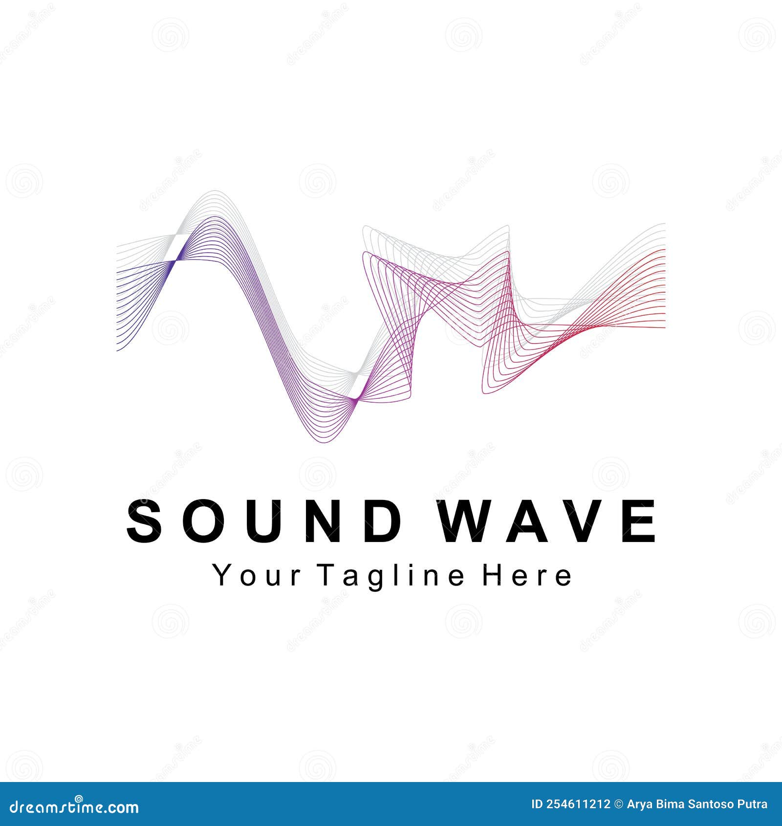 Sound Waves Vector Illustration Stock Vector - Illustration of ...