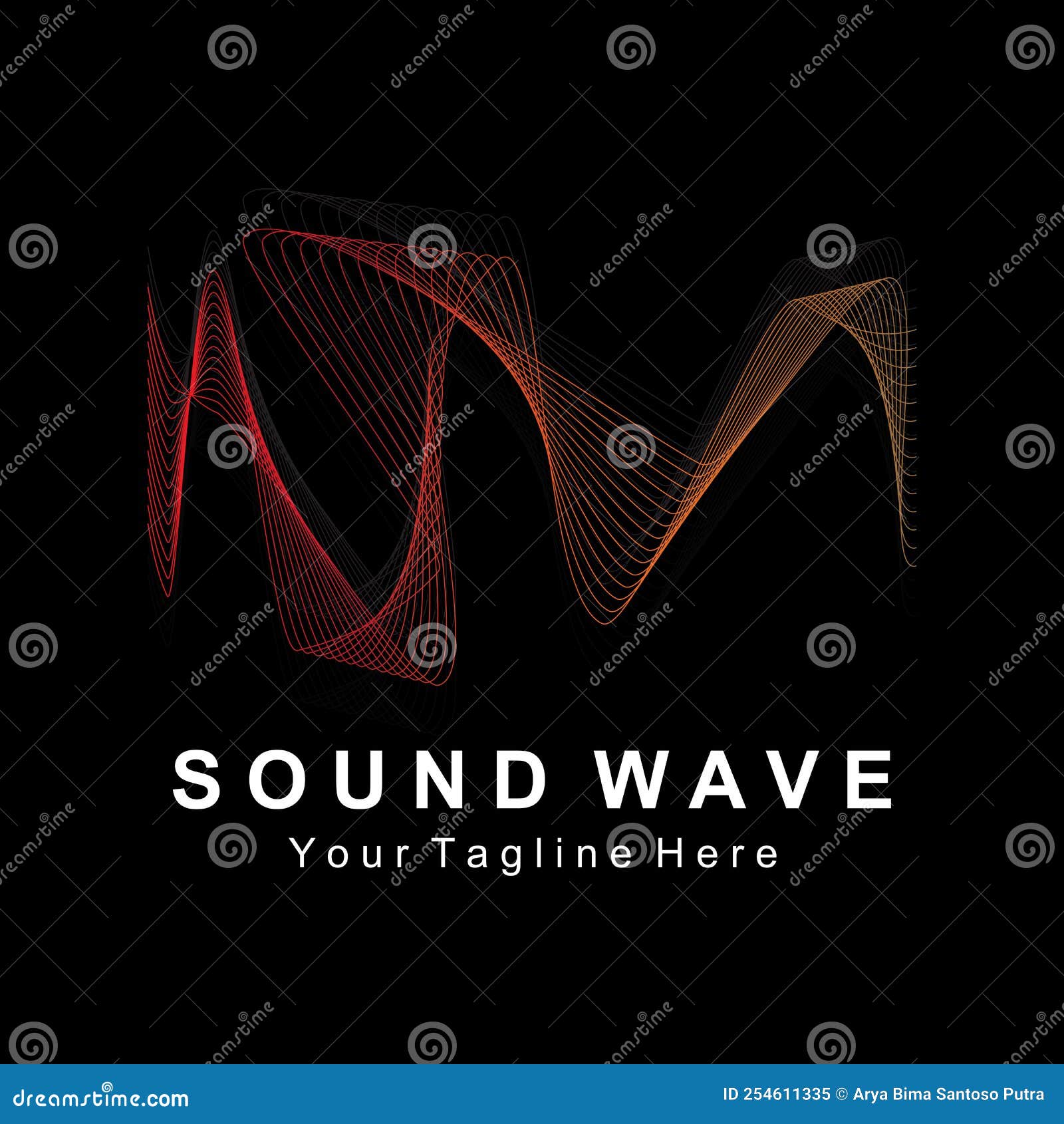 Sound Waves Vector Illustration Stock Vector - Illustration of pattern ...