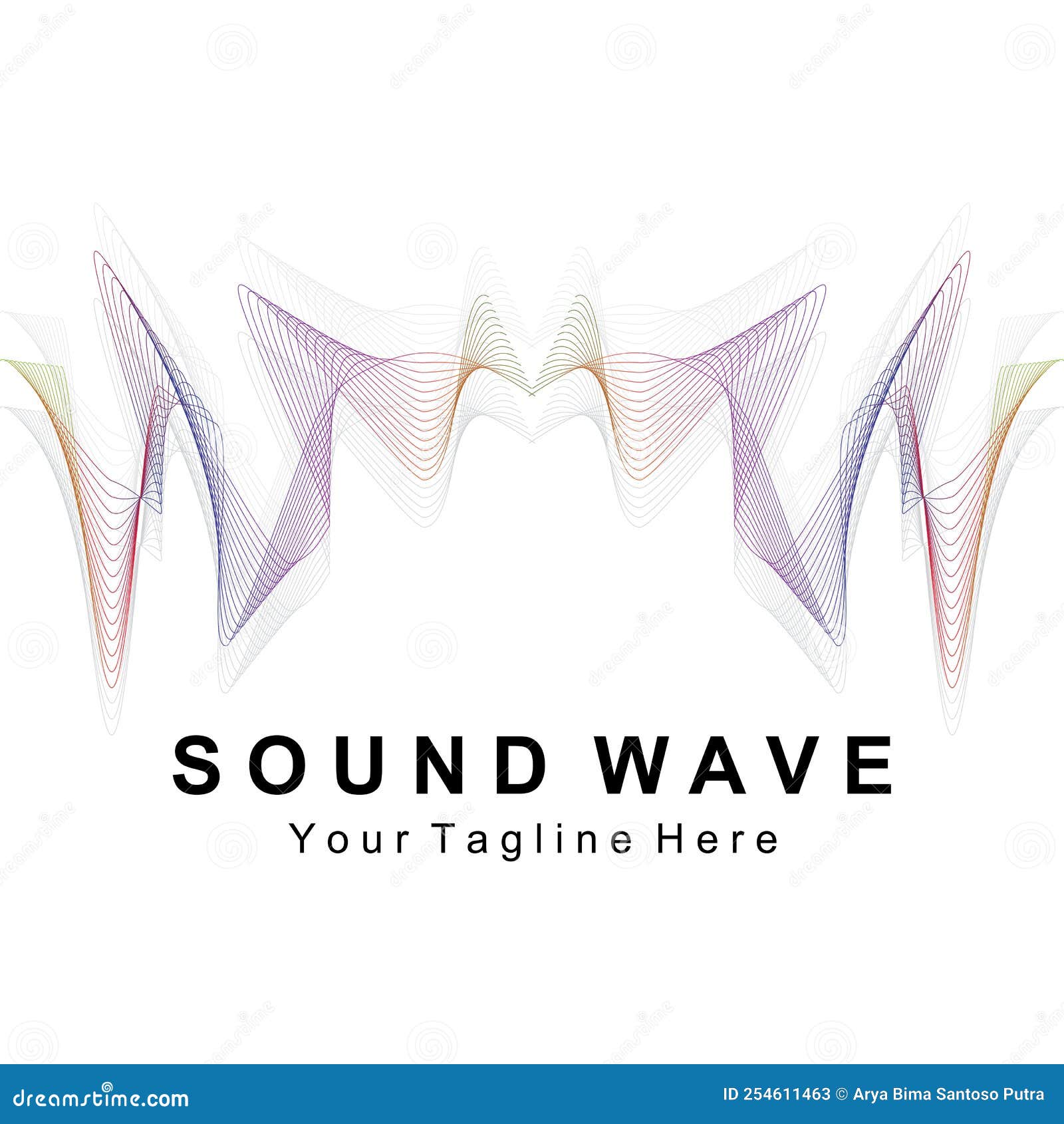 Sound Waves Vector Illustration Stock Vector - Illustration of ...